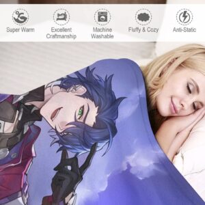 Dalicoter Honkai Star Rail Blanket Sampo Anime Blanket Game Blanket 50"×40" Super Soft Flannel Throw Blanket Lightweight Blanket Warm Winter Blanket Towel Blanket for Couch Kids Girls & Adults