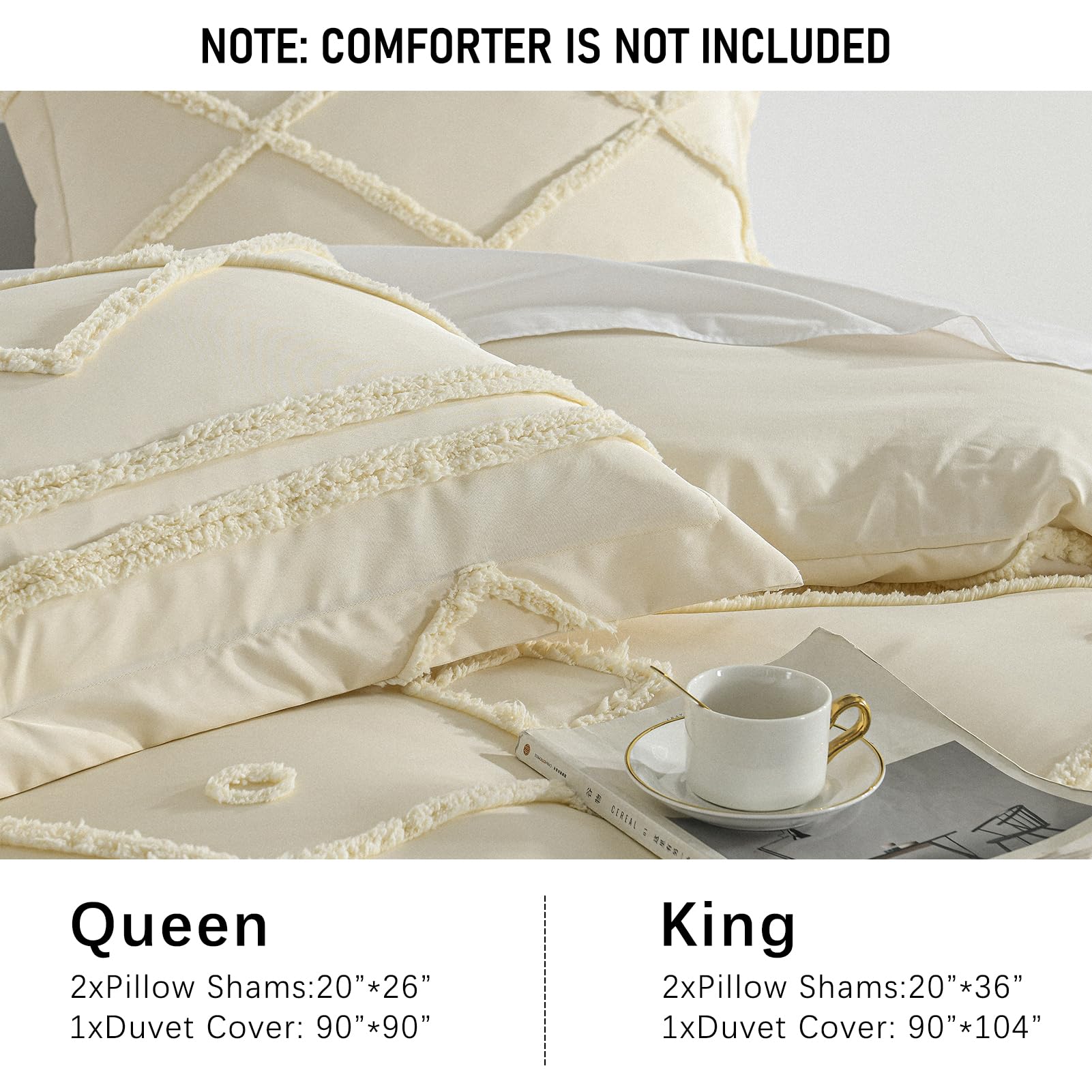 PERHOM Southwest Duvet Cover Queen - 3 Pieces Aztec Geometric Duvet Cover Set, 100% Cotton Breathable Farmhouse Queen Bedding Duvet Covers for All Season, Cocoa Brown, 90"x90", No Comforter