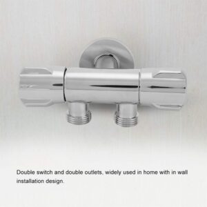 Bidet Attachment for Toilet, Handheld Sprayer Kit, Copper Double Switch Outlet Angle Valve Toilet Bidet Shower Faucet Bathroom Accessories G1/2