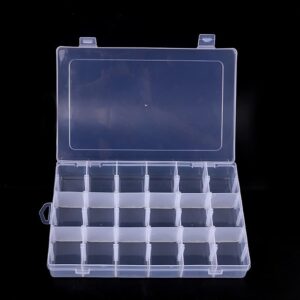 UUYYEO 2 Pcs 18 Grids Plastic Bead Organizer Boxes Multi Compartment Storage Boxes Fishing Tackle Boxes Craft Box Organizers with Dividers