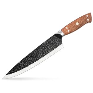 wlqiu chef knife, 8 inch professional kitchen knife,high carbon stainless steel ultra sharp knife, chefs knives with ergonomic handle