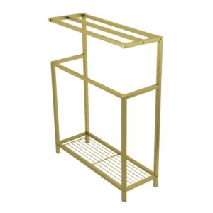 kingston brass edenscape freestanding towel rack brushed brass brushed