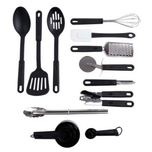 gibson home prepare and serve combo, 20 piece set, black