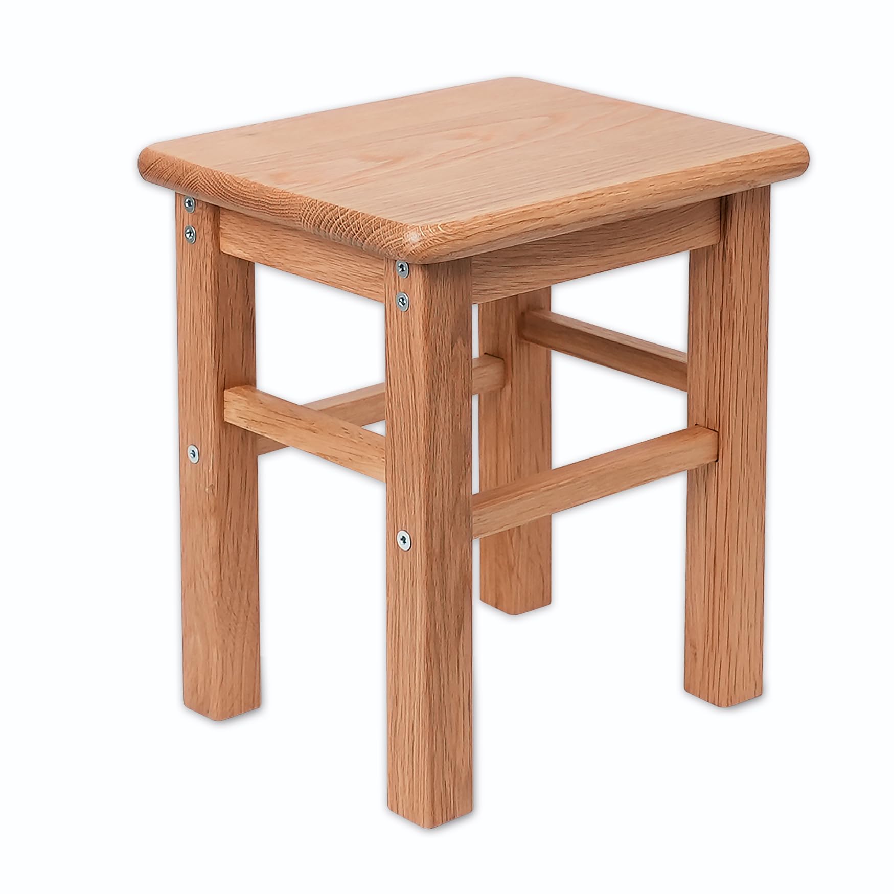 CONSDAN 13 inch Sitting Stool - Solid USA Oak Hardwood, Ergonomic 13-Inch Wood Stool for Seniors, Perfect for Work in Low Areas - Durable and Stable