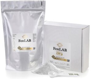 fen lab 250g (8.8oz) powder, purity >99%, 222mg spoon inside, quality tested, analysis report included