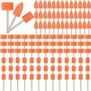 shitime rotary tool bits grinding, 120 pcs metal grinding sanding bits with 1/8" shank, sanding drums accessories for polishing jade, rust and metal