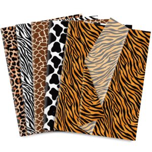 anydesign 5 designs animal print tissue paper 90 sheet leopard zebra giraffe tiger cow skin pattern art tissue animal print wrapping paper assortment for diy crafts gift packing, 19.7 x 13.8 inch