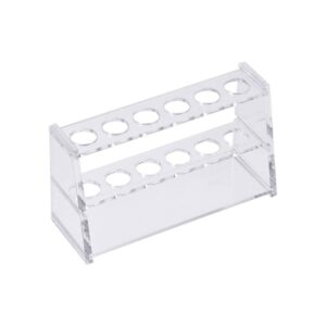 knmniu acrylic test tube holder rack 6 sockets for 10ml centrifuge tubes clear (10ml,6 sockets)