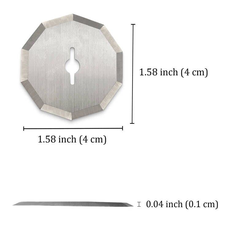 Replacement Rotary Blades Compatible with Worx WX2300 Zipsnip RC2600K,RC2601, RC2602, WX080L, WX081L Model Cutter Blade,New Life for the dull 1-1/2" WA2300 4V ZipSnip Cordless Scissors,4 Pcs