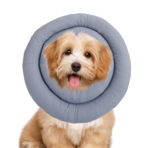 soft dog cones for small dogs waterproof soft elizabethan donut collar after surgery, adjustable dogs cats recovery collar comfy protective cone collar anti-licking biting wounds