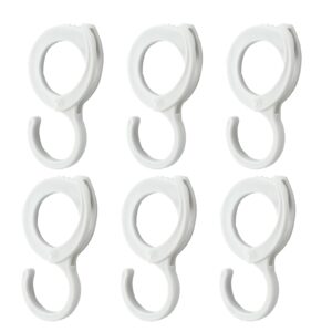 moicstiy 6 pcs white hanging hooks multi-purpose hanging hooks hangers s hooks for hanging table edge hook windproof hook clips hook for home wardrobe office exhibition