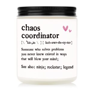 niyewsor chaos coordinator gifts for women, christmas day gifts, thank you candle gifts for women, principal gifts, birthday gifts for boss, teacher, coworker, leader, nurse