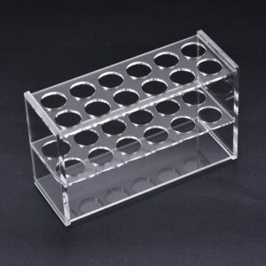 knmniu acrylic test tube holder rack 12 sockets for 25ml centrifuge tubes clear (25ml,12 sockets)