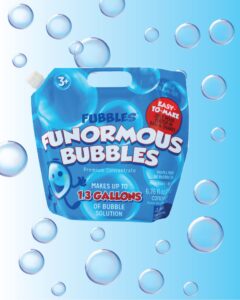 little kids bubbles by fubbles| bubble solution refill | 169oz non toxic bubble solution | bubble concentrated for bubble machine, bubble juice refills