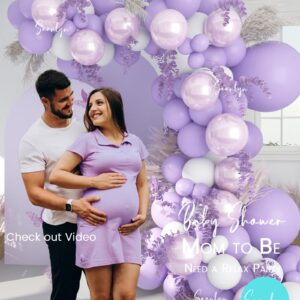 Soonlyn Purple Balloon Arch Kit 12ft 12In Lavender Butterfly Balloon Arch Garland Kit 12pcs Butterfly Stickers Female Gift for Birthday,Wedding,Bridal Shower