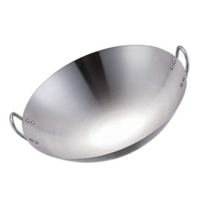 1pc stainless steel wok kitchen gadget household wok kitchen supply cooking wok home cooking pot wok for home premium pot frying pot stainless steel frying pan cooking pan