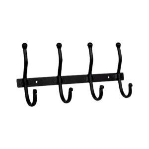 stratton home decor modern functional hook rack farmhouse black metal wall hooks - smooth matte finish