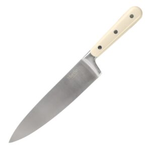 martha stewart 8 inch forged triple riveted stainless steel chef knife - linen