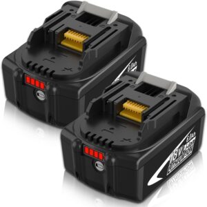 bl1860b replacement battery for 18v battery lithium-ion compatible with 18 volt bl1850b bl1840b bl1830b bl1835 bl1840 bl1850 bl1860 lxt400 battery with led indicator cordless tool battery (black)