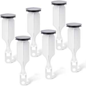 enhon 2 hole pop up stoppers, chrome bathroom sink stopper fits most pop up drain design, 4-1/2 inch tall, 1-3/8 inch cap diameter, with gasket seal, compatible with pf waterworks pf0240 (6 pack)