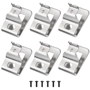 belt clips for dewalt, 6pcs 304 stainless steel drill tool clips hook kit with screws for dewalt n268241 fit for 20v power tools dcd980 dcd985 dcd980l2 dcd985l2