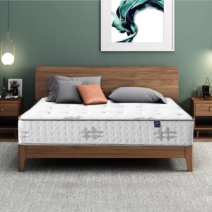 king mattress,10 inch hybrid mattress in a box,gel memory foam king size mattress,individually wrapped pocket coils innerspring mattress for motion isolation,medium firm (king)