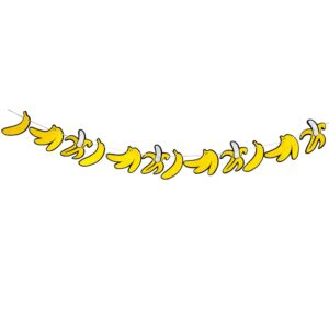 banana birthday banner cute banana party supplies baby shower birthday decorations for banana tropical fruits theme- 12pieces