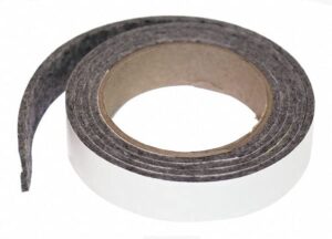 1/8" thick 1/2" wide x 25 ft. gray firm wool fiber felt f3 strip with adhesive backing