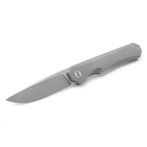 miguron knives m koraki ii front flipper folding knife 3.25" m390 blade sandblasting titanium handle pocket knife mgr-606gyii