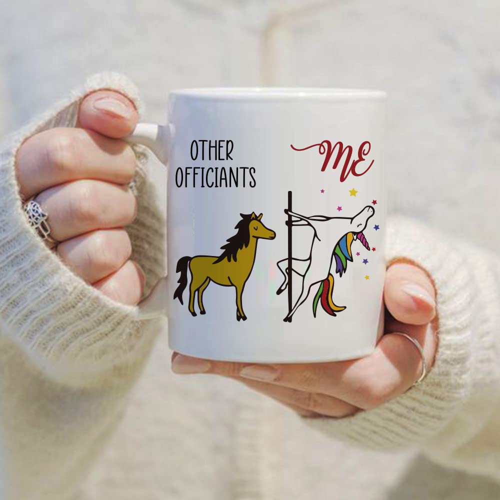 Dnuiyses Wedding Officiant Mug Gifts for Officiants, Best Officiant Ever Gifts from Couple, Other Officiants Funny Unicorn Mug 11oz, Fun Wedding Registry Mug, Thank You Mug Gift for Officiants