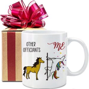 dnuiyses wedding officiant mug gifts for officiants, best officiant ever gifts from couple, other officiants funny unicorn mug 11oz, fun wedding registry mug, thank you mug gift for officiants