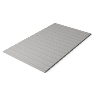 continental mattress, 0.75-inch heavy duty horizontal wooden bunkie board/bed slats with cover, king, grey