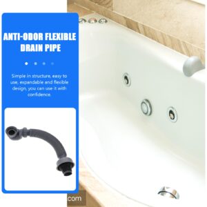 1 Set Bathtub Drain Plastic Flexible Drain Kitchen Drain Expandable Drain Flexible Drain for Bathroom Sink Bathroom Sink Tub Hose Sewer Extension Tube