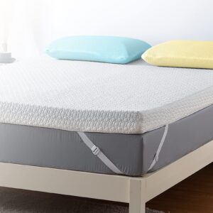 twin mattress topper, 4-inch memory foam mattress topper with bamboo cover, dual layer bed topper for single bed, day bed