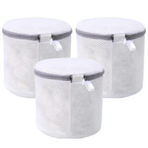 3 pcs lingerie bags for washing delicates, bra washing bags for laundry washing machine, underwear washing bag, bra washer protector, grey