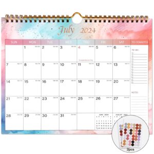 lbylyhxc 2024 calendar - includes january 2024 to december 2024 - 18 monthly wall calendar 2023-2024, 11 x 8.5 inches.thick paper with julian dates and block for new year and christmas presents (colorful)