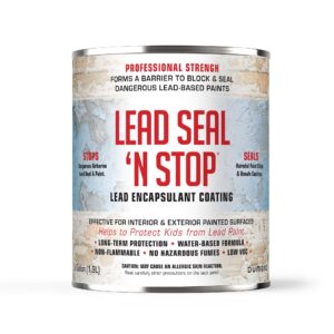 lead seal ‘n stop lead encapsulant coating - stops and encapsulates interior and exterior lead based paints - long term protection for your entire family - 1/2 gallon