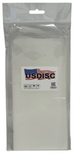 usdisc storage pockets 4.375 x 9.375, flap, 4mil slimline die, clear, pack of 50