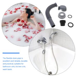 1 Set Bathtub Drain Plastic Flexible Drain Kitchen Drain Expandable Drain Flexible Drain for Bathroom Sink Bathroom Sink Tub Hose Sewer Extension Tube