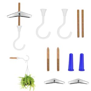 accencyc ceiling hooks for plants, heavy duty plant ceiling hook large hook for hanging plants ceiling installation (2 pack)