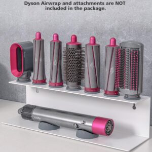 chorten nyima Storage Holder for Dyson Airwrap, 8-Holes Countertop Dyson Airwrap Organizer Wall Mount for Dyson Airwrap Attachments White, Dyson Airwrap Holder