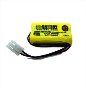 t&b, kaufel 850.0095 emergency light battery 2.4v 1.1ah