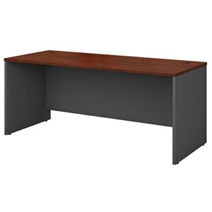 bush business furniture series c office desk, large computer table for home and professional workplace, 72w x 30d, hansen cherry