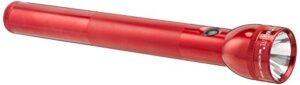 maglite heavy-duty incandescent 4-cell d flashlight, red