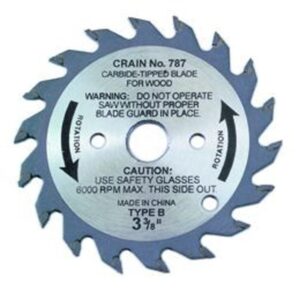 crain cutter 787 3-3/8-inch 18 tooth wood saw blade for 795 toe kick saw