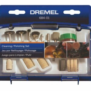 Dremel 684-01 20-Piece Cleaning & Polishing Rotary Tool Accessory Kit with Case - Includes Buffing Wheels, Polishing Bits, and Polishing Compound