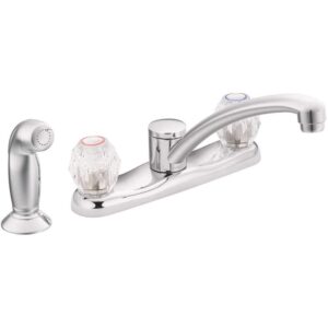 moen 7910 chateau two-handle low-arc kitchen faucet 7910, chrome