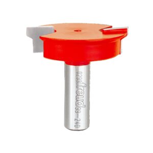 freud 99-240: 2" (dia.) drawer lock bit with 1/2" shank, perma-shield coating red