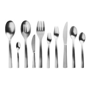 gourmet settings carry on 45pc set flatware, 45 piece, silver