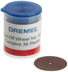 dremel 409 cut-off wheel, 15/16" (23.8 mm) diameter, .025” (0.6mm) disc thickness, cutting rotary tool accessory (36 pieces)